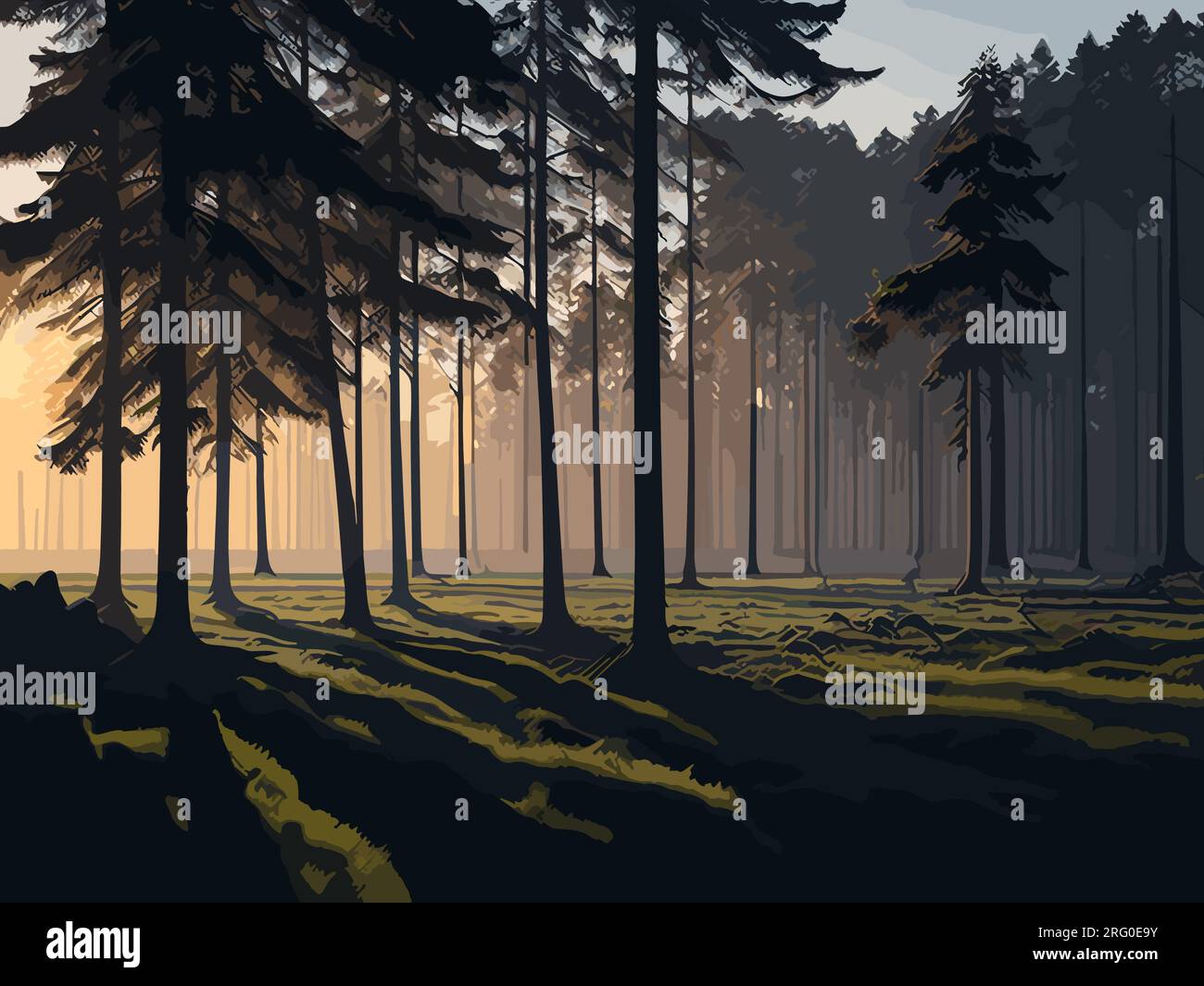 Forest natural environment Stock Vector Images - Alamy