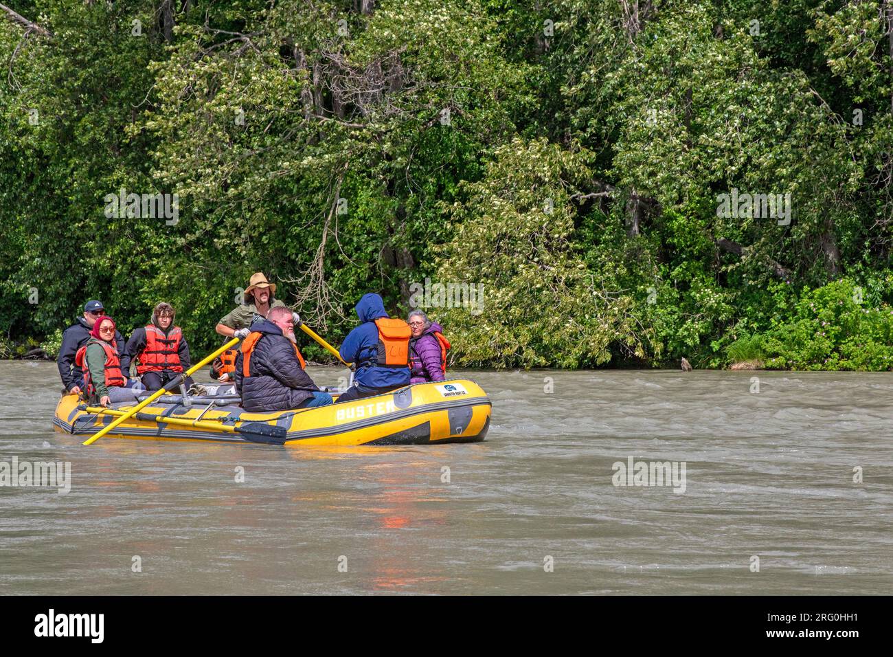 Rafting on the Chilkat River, Chilkat Bald Eagle Preserve Stock Photo ...