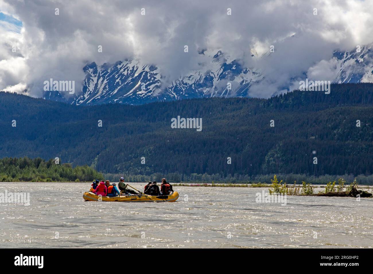 Rafting on the Chilkat River, Chilkat Bald Eagle Preserve Stock Photo ...