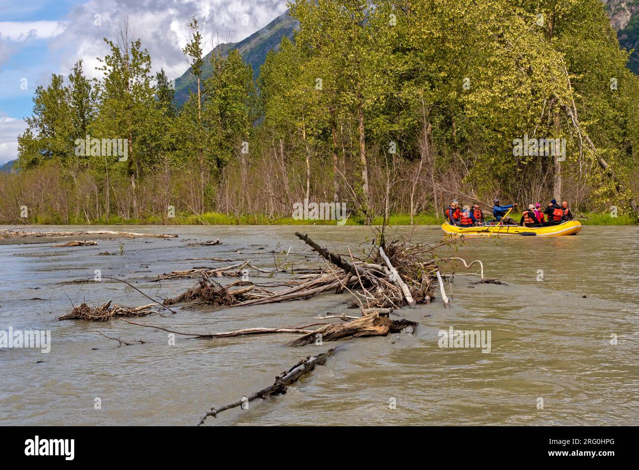 Rafting on the Chilkat River, Chilkat Bald Eagle Preserve Stock Photo ...