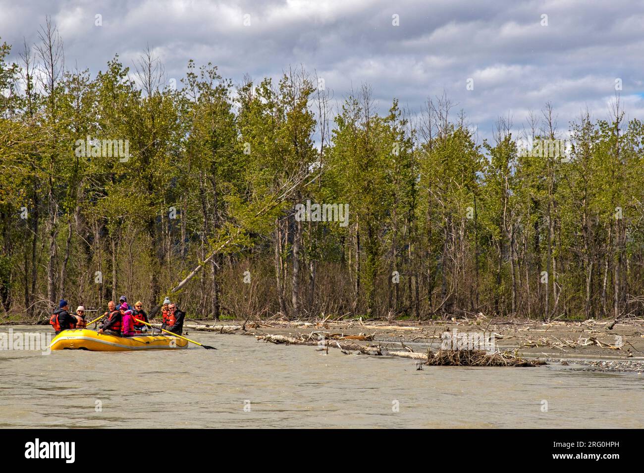 Rafting on the Chilkat River, Chilkat Bald Eagle Preserve Stock Photo ...