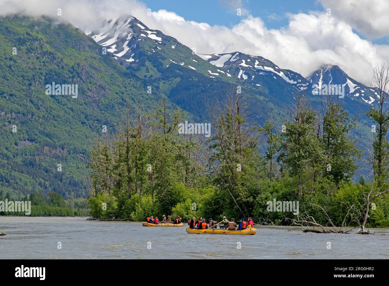 Rafting on the Chilkat River, Chilkat Bald Eagle Preserve Stock Photo ...