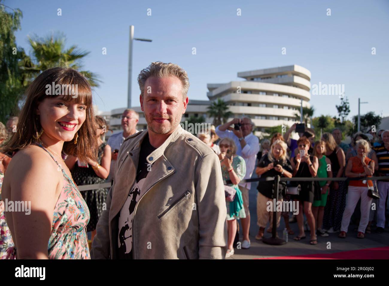 Cap of Agde, France.25th June, 2023.David Maltese & a guest attend the ...