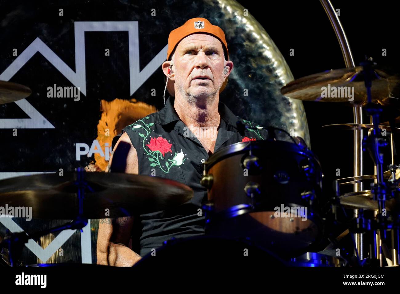 Chad Smith, of the Red Hot Chili Peppers, performs on day four of the ...