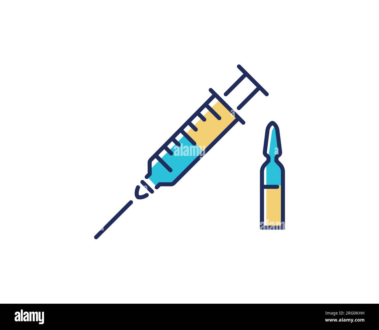 Medical syringe shield line Stock Vector Images - Alamy
