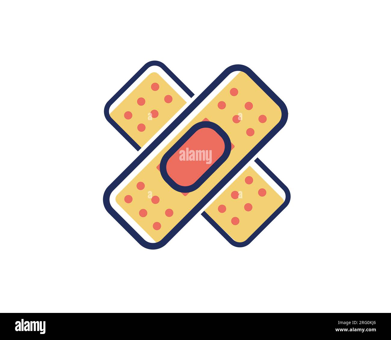 adhesive bandage icon over white background, flat style, vector illustration Stock Vector Image ...