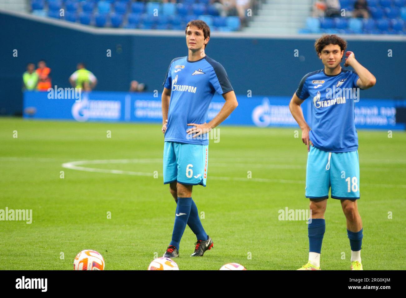 Saint Petersburg, Russia. 06th Aug, 2023. Mario Fernandes (L ...