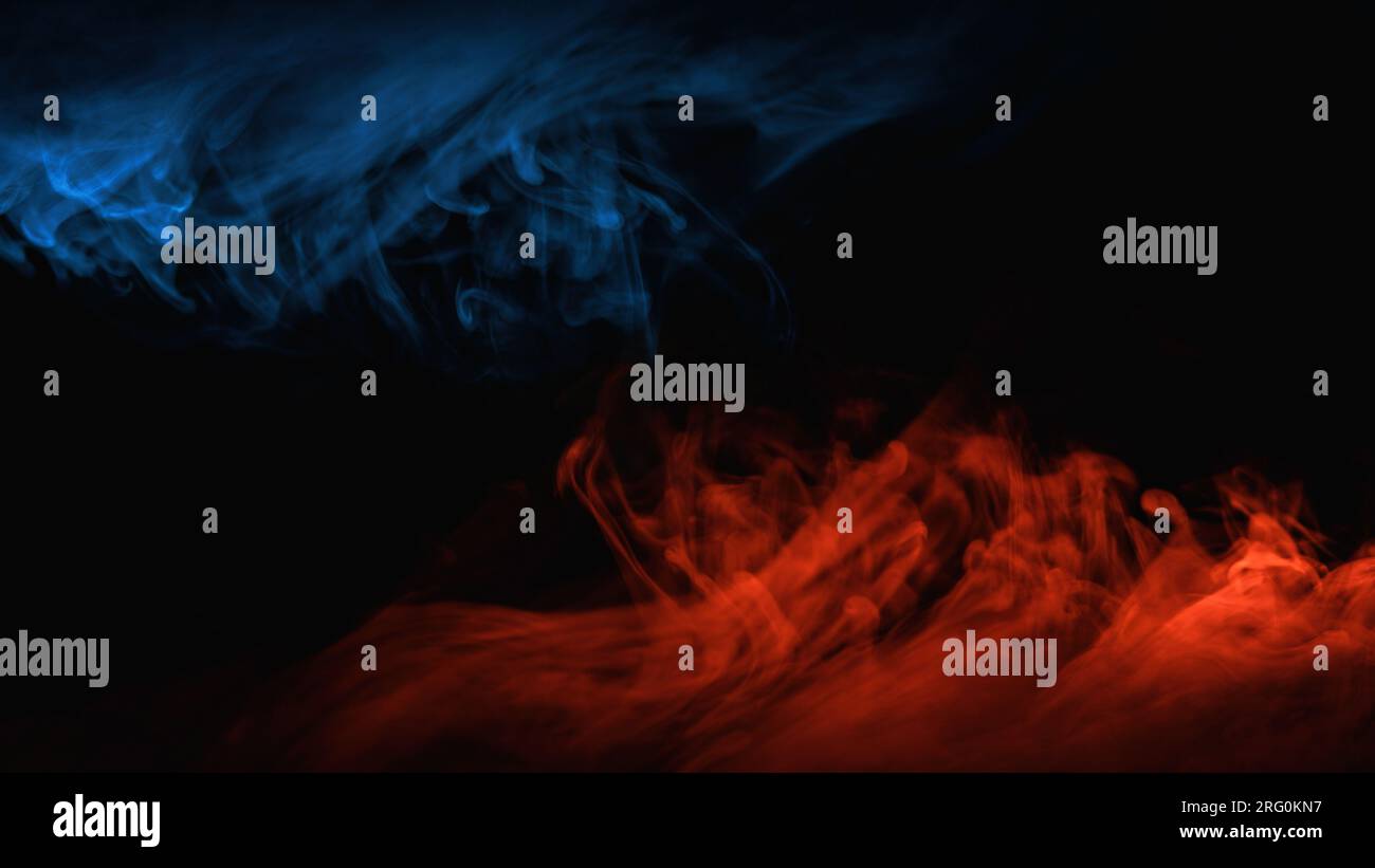 Color vapor smoke wave blur red blue flame steam Stock Photo - Alamy