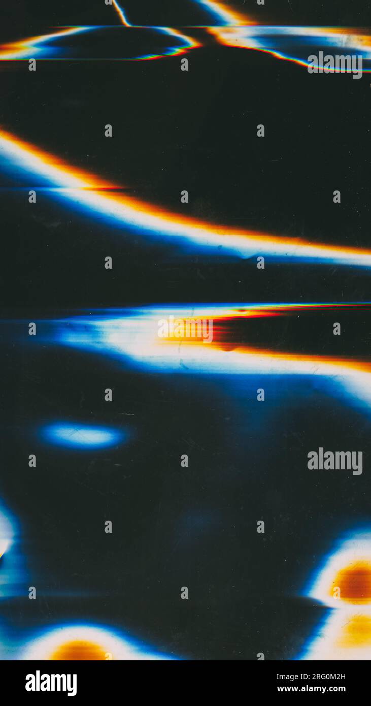 Glowing light glitch overlay distortion noise Stock Photo - Alamy