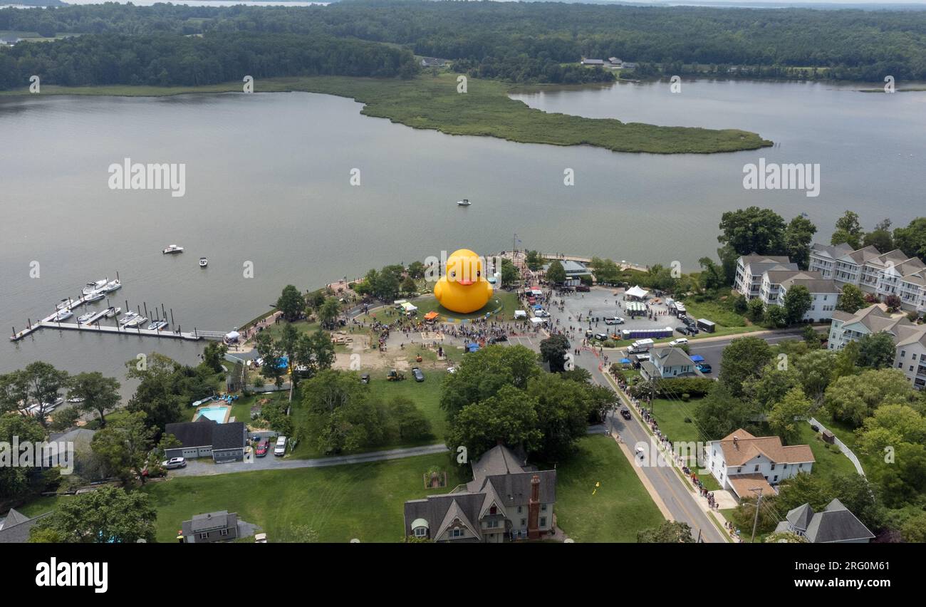 Leonardtown MD, August 6, 2023 --Aerial of the World's Largest Rubber ...