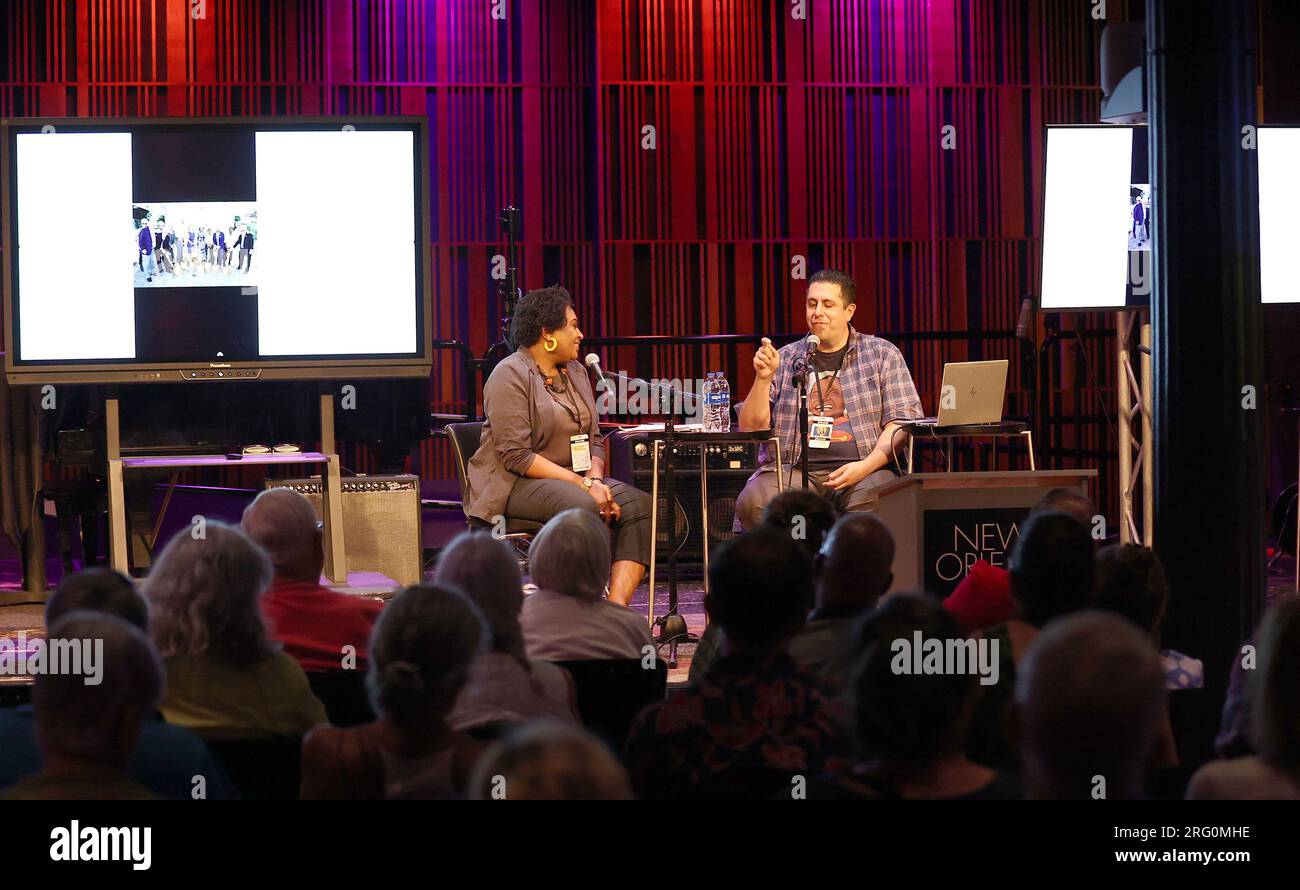 New Orleans, USA. 06th Aug, 2023. Melissa A. Weber interviews Ricky ...