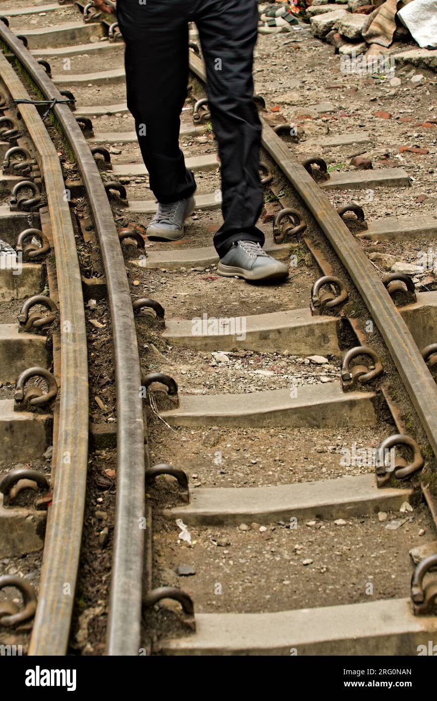 Walking through railway hi-res stock photography and images - Alamy