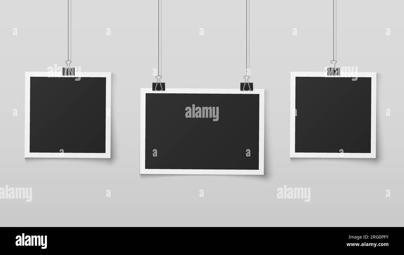 Old photographs on display Stock Vector Images - Alamy