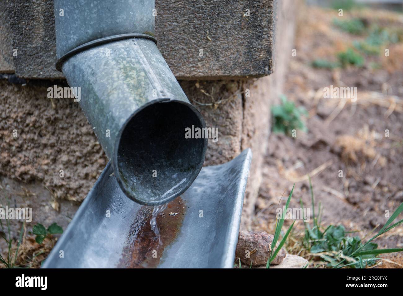Rainwater after heavy rain flows hi-res stock photography and images ...