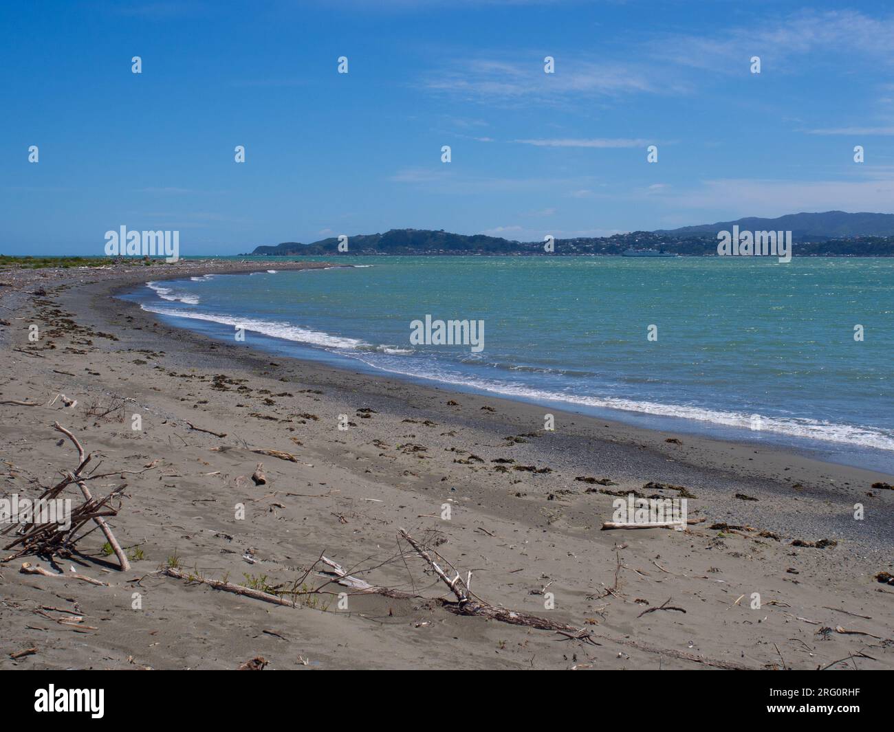Eastbourne Lower Hutt Beach Landscape Stock Photo - Alamy