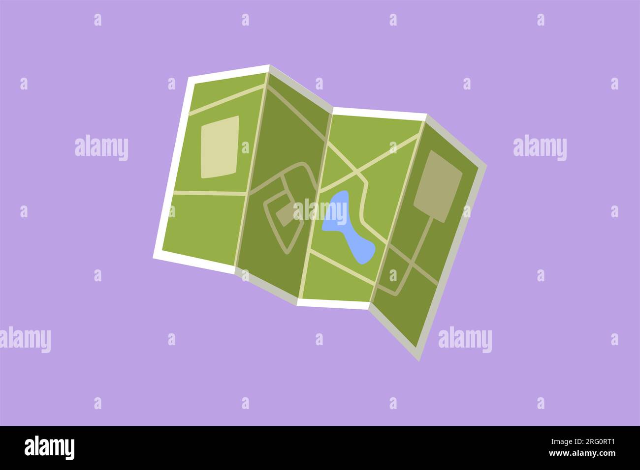 Character flat drawing stylized map for traveling in doodle style ...