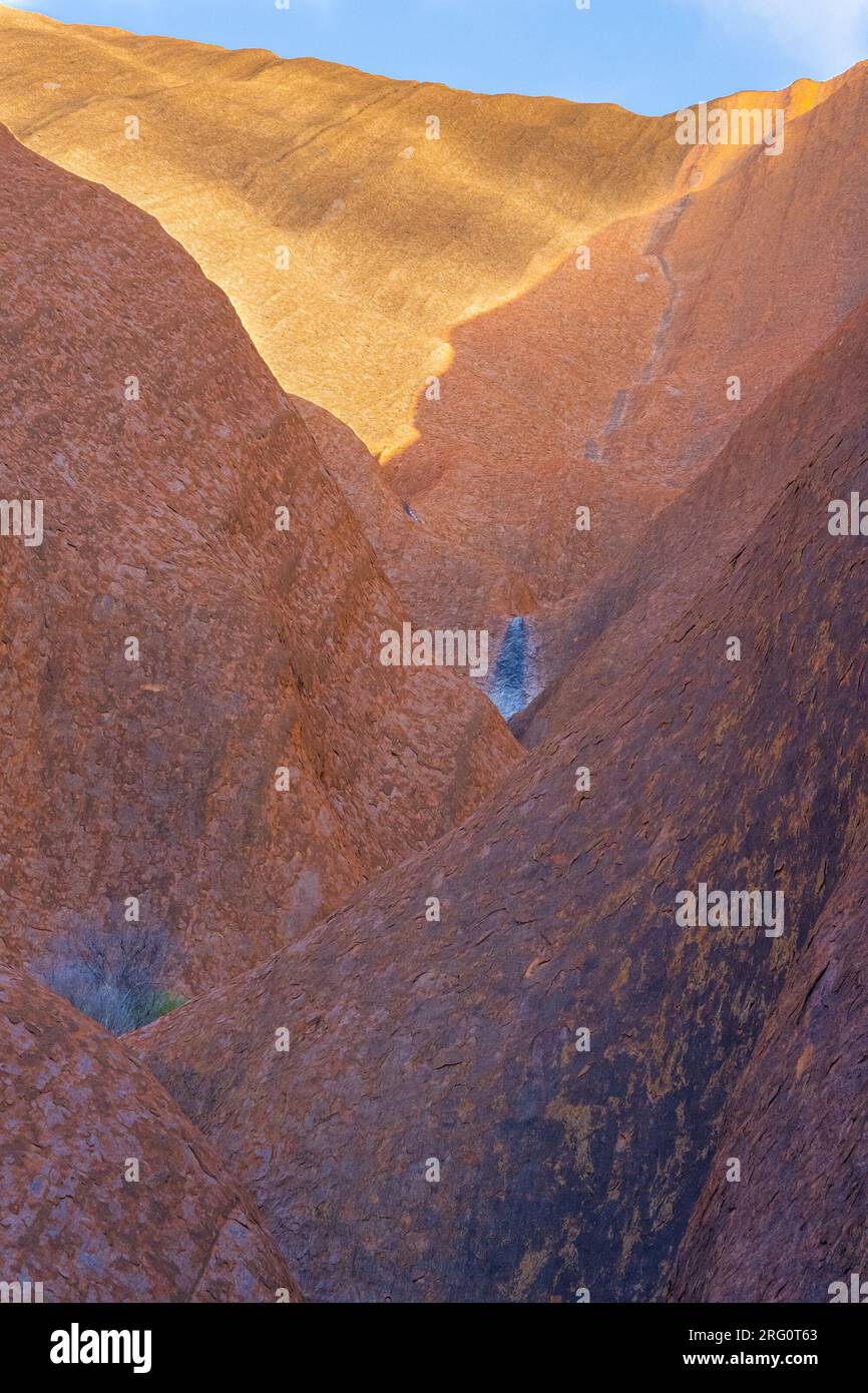 Channel above Mutitjulu waterhole showing predominant reddish-brown ...