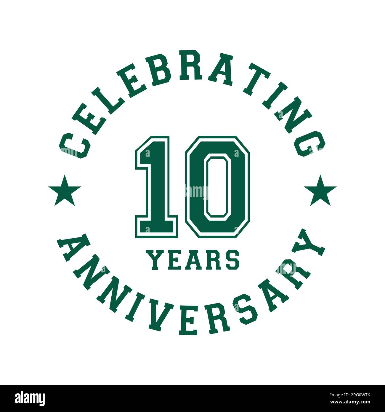 10 years anniversary celebration design template. 10th vector and ...
