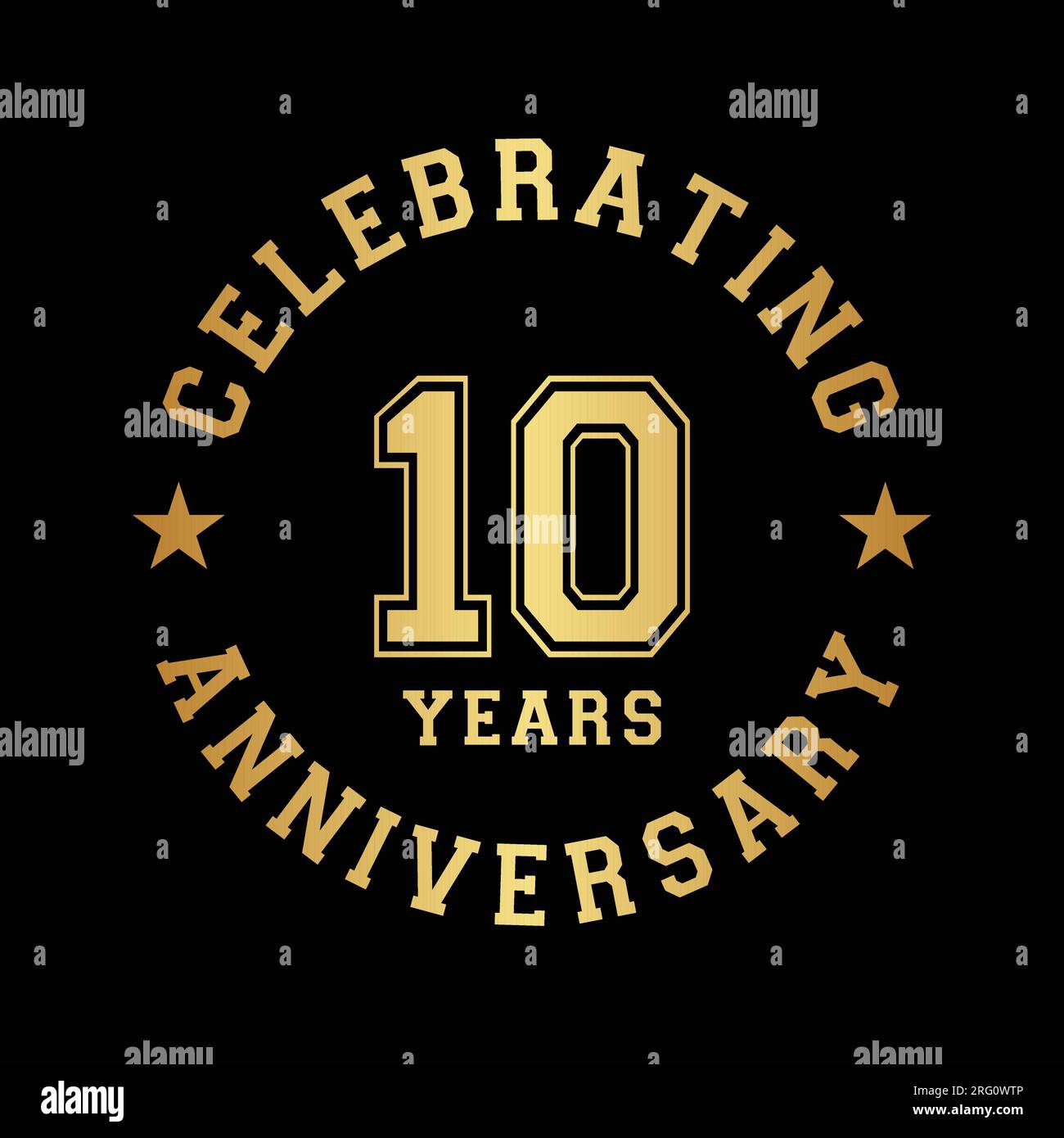 10 years anniversary celebration design template. 10th vector and ...