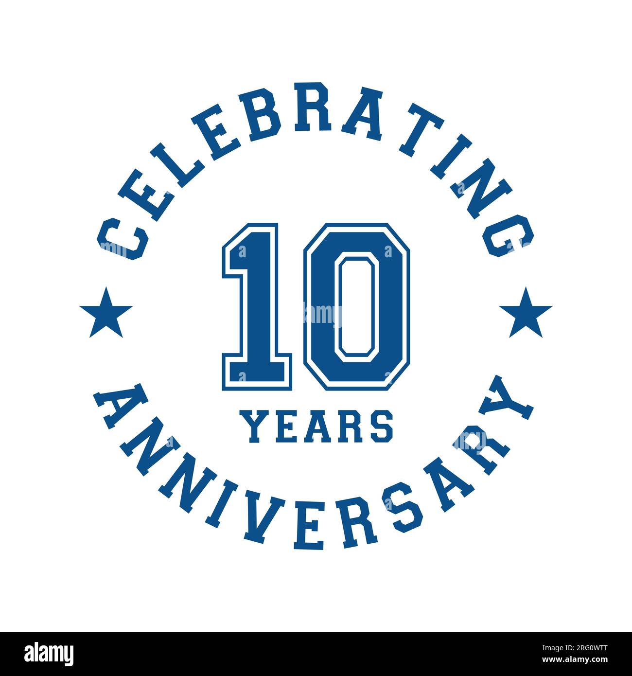 10 years anniversary celebration design template. 10th vector and ...