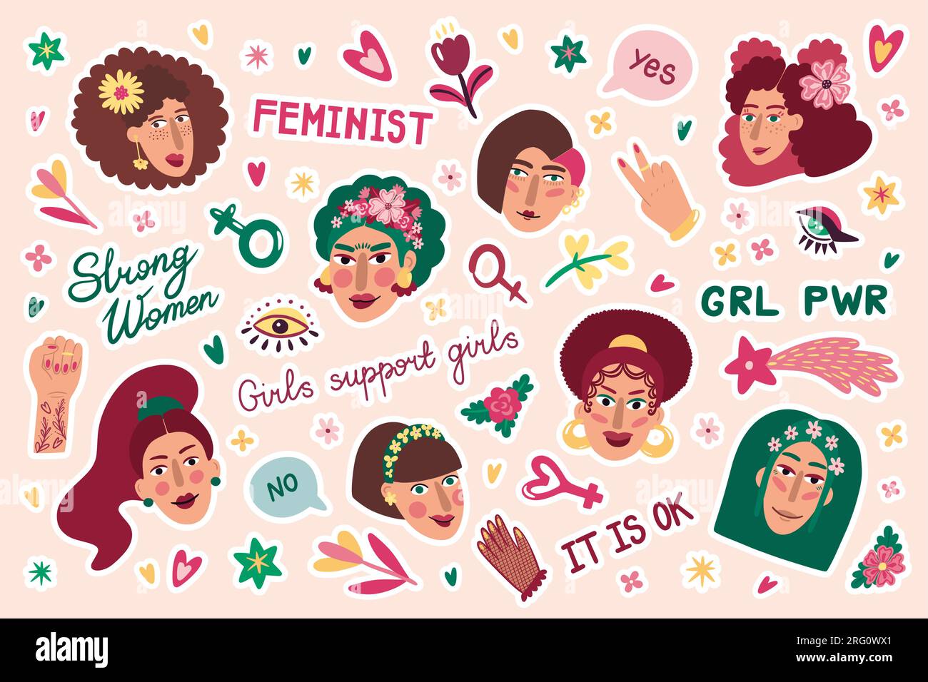 Happy flower heads Stock Vector Images - Alamy