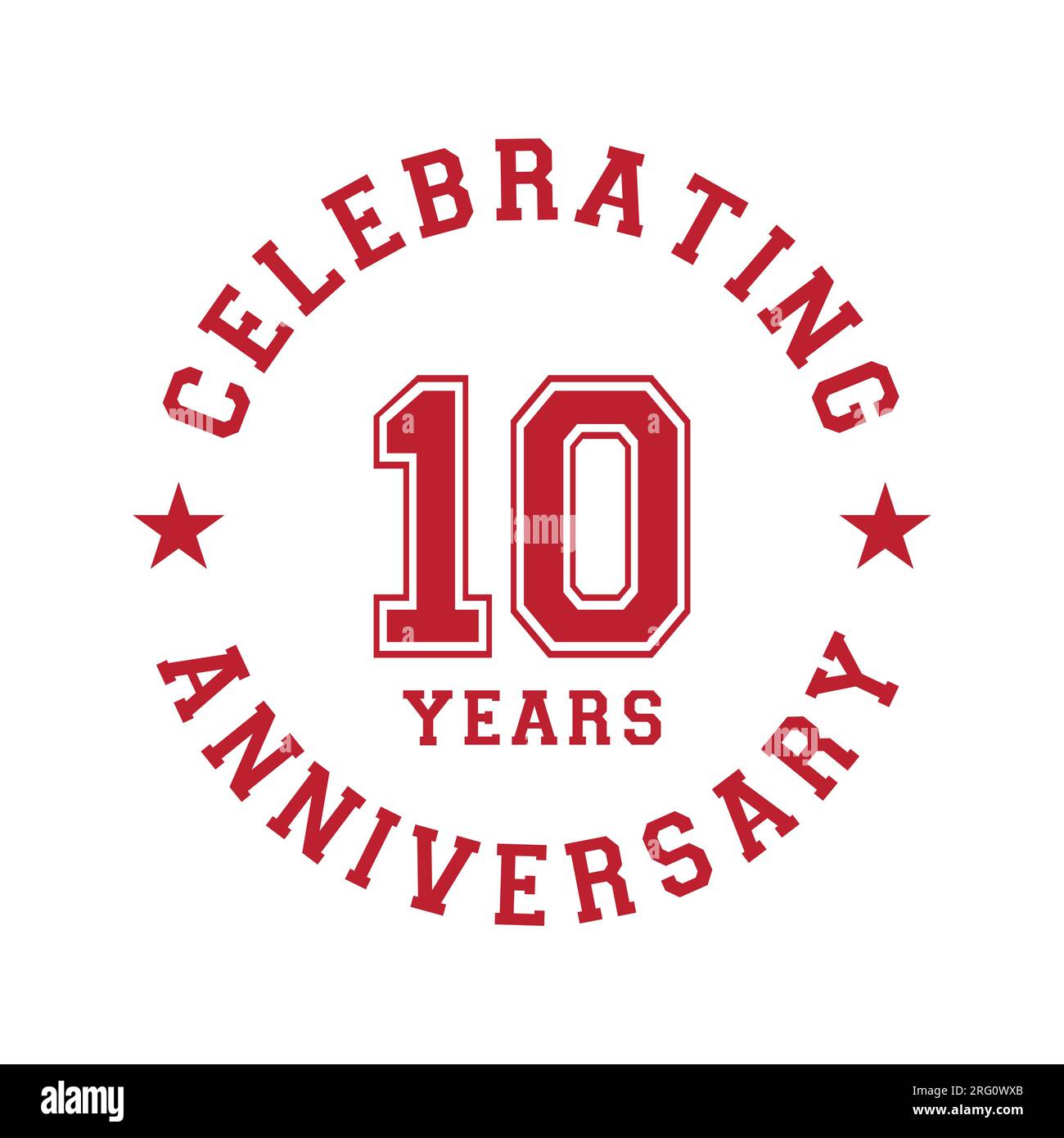 10 years anniversary celebration design template. 10th vector and ...