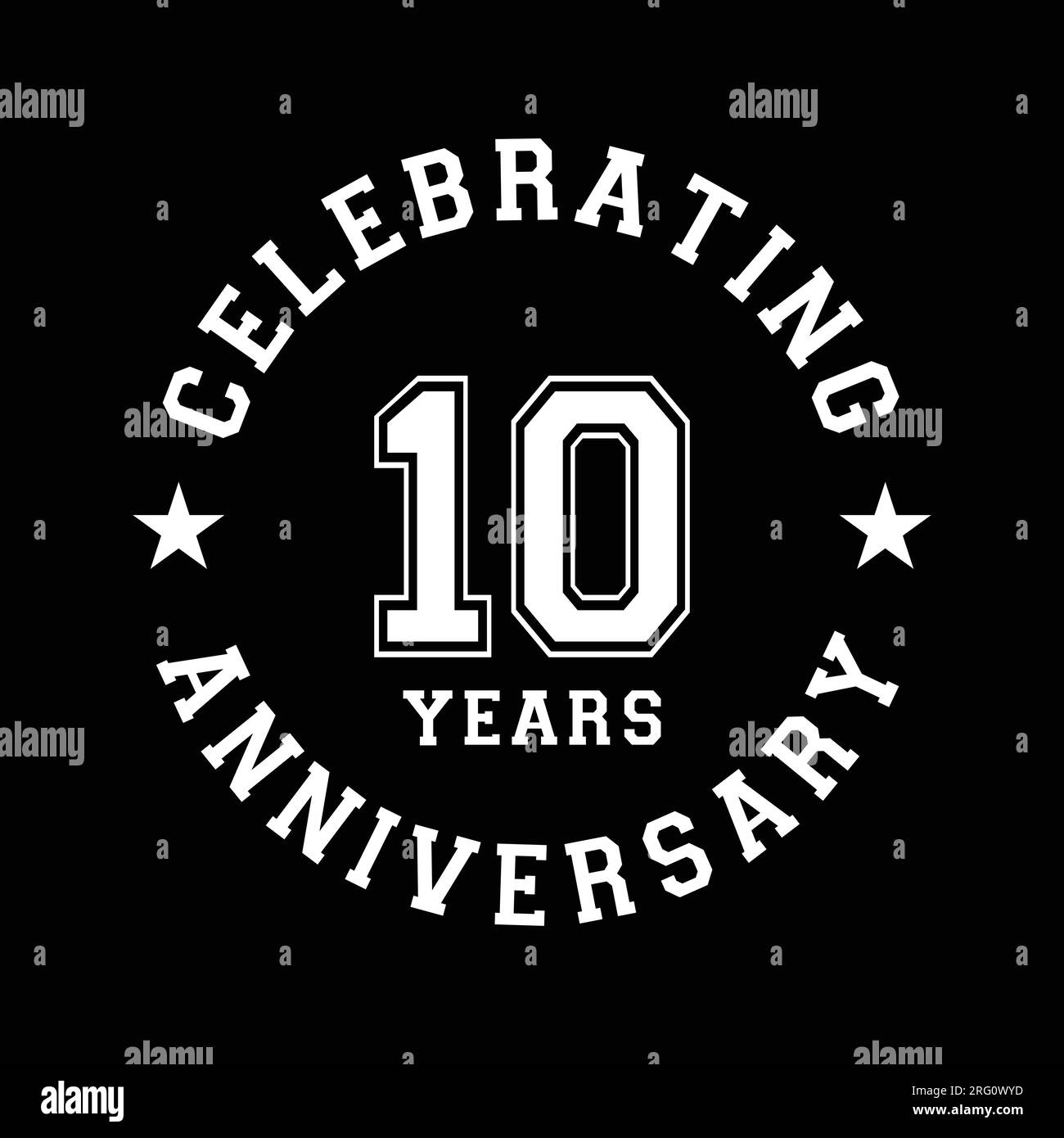 10 years anniversary celebration design template. 10th vector and ...