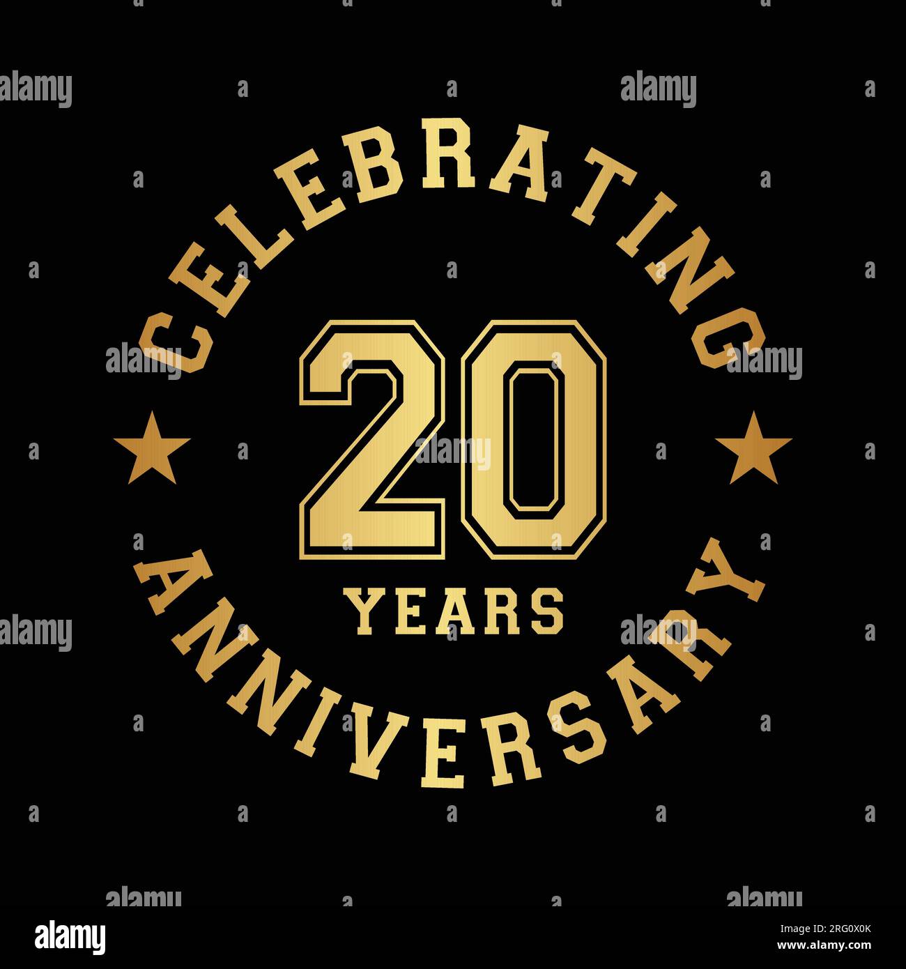 20 years anniversary celebration design template. 20th vector and ...