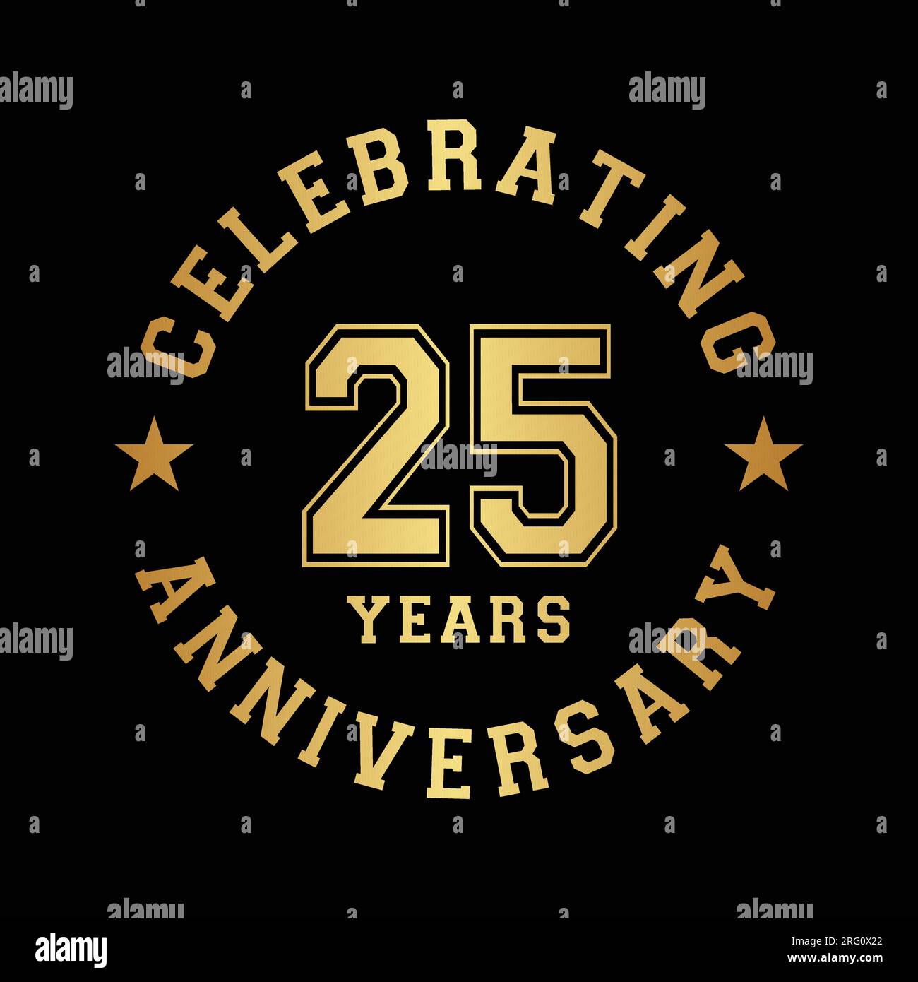 Golden badge 25 years anniversary hi-res stock photography and images ...