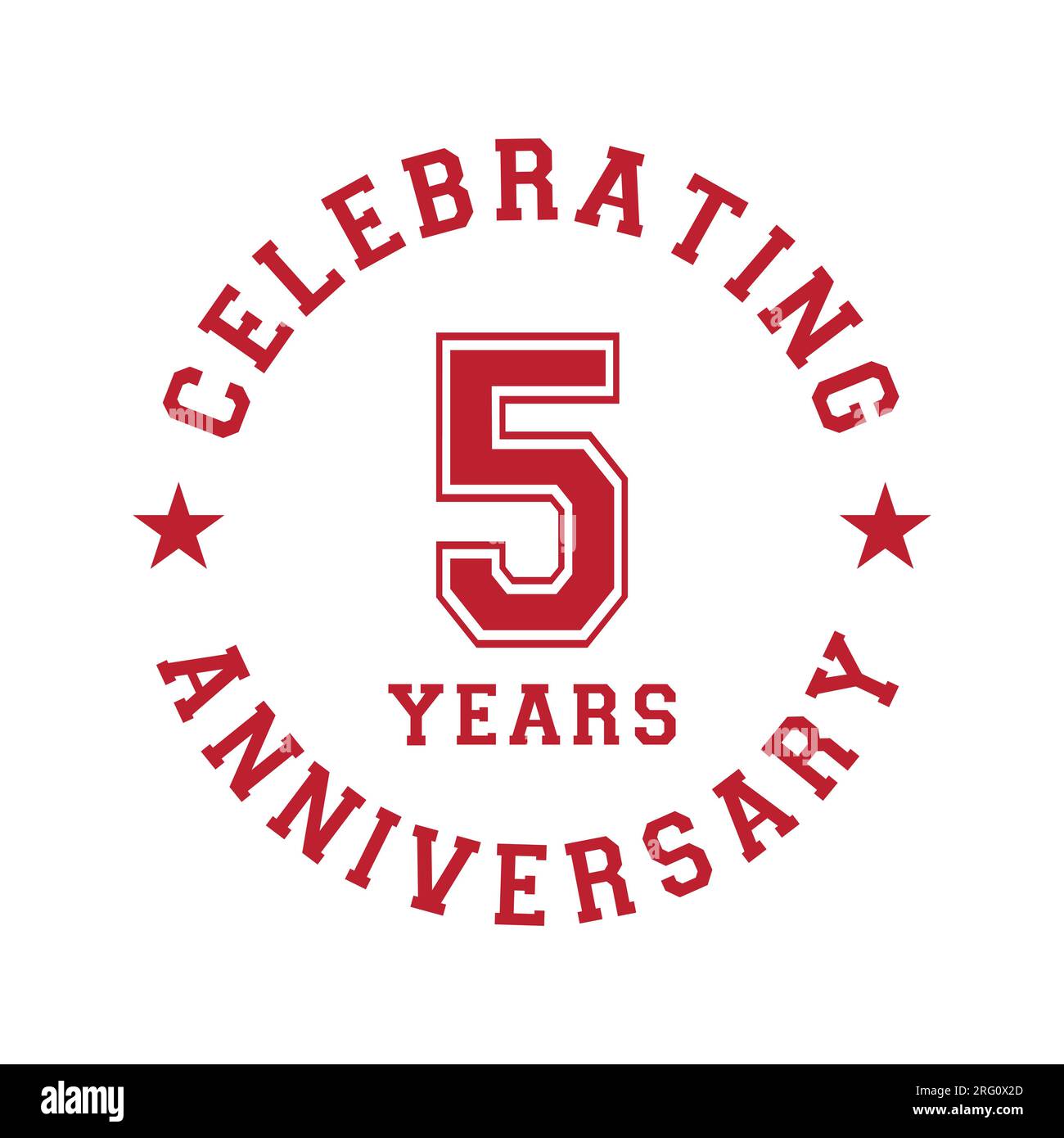 5 years anniversary celebration design template. 5th vector and ...