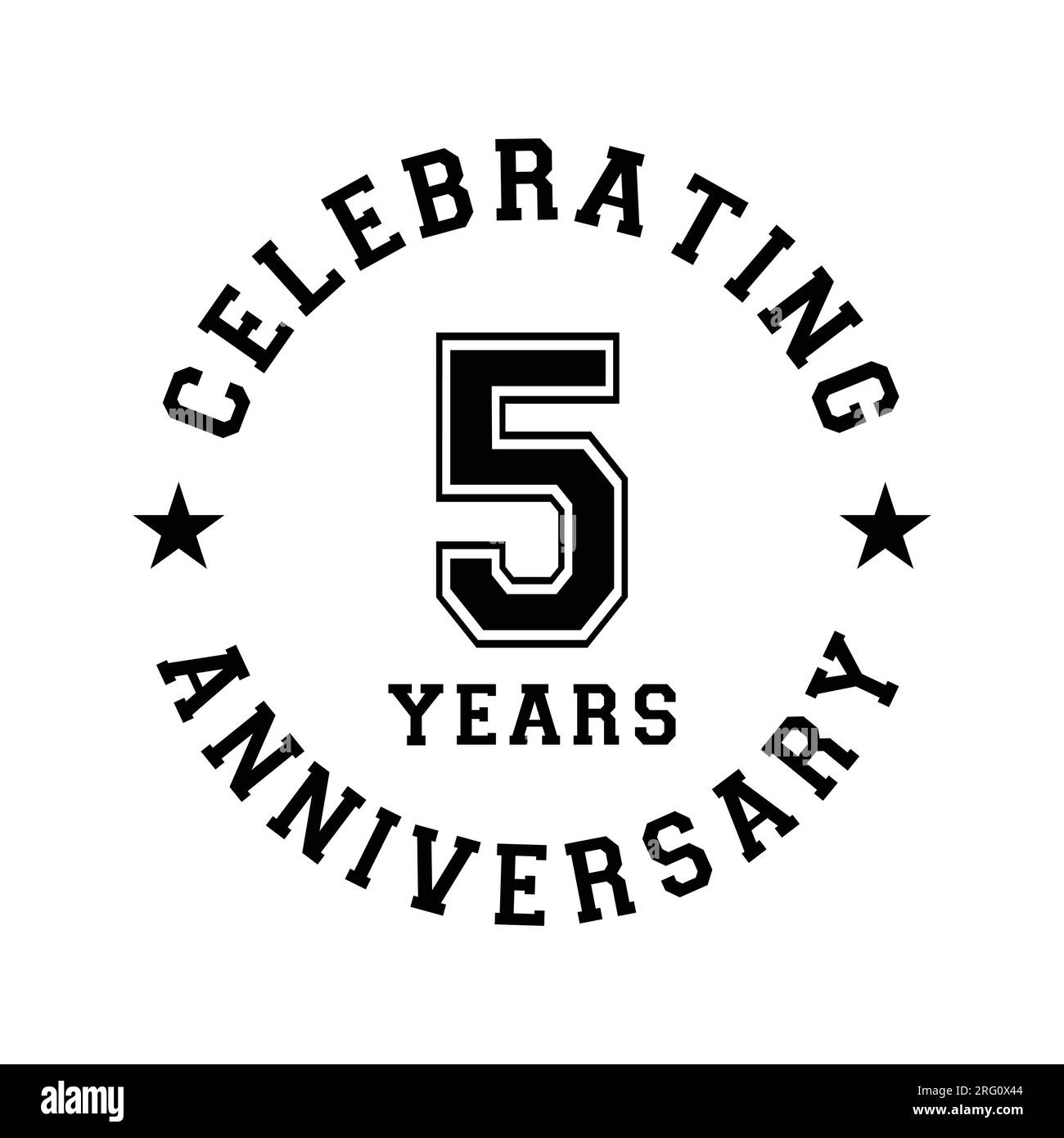 5 years anniversary celebration design template. 5th vector and ...