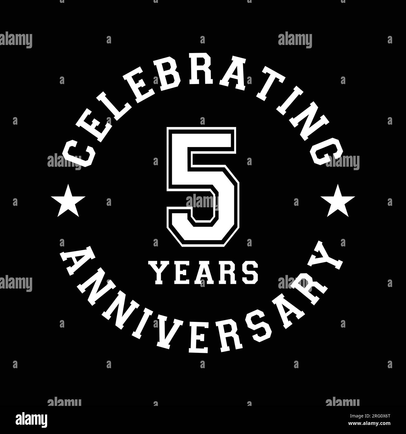 5 years anniversary celebration design template. 5th vector and ...