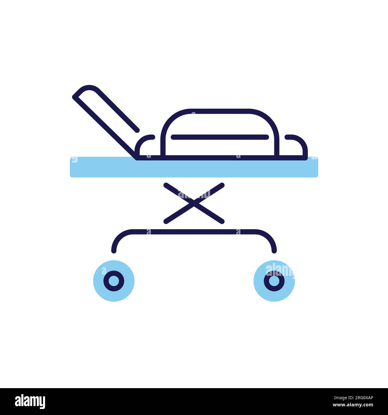 Hospital bed related vector icon. Hospital bed sign. Isolated on white ...