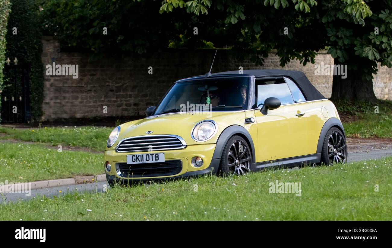 Whittlebury,Northants.,UK - Aug 6th 2023. 2011 yellow convertible Mini ...