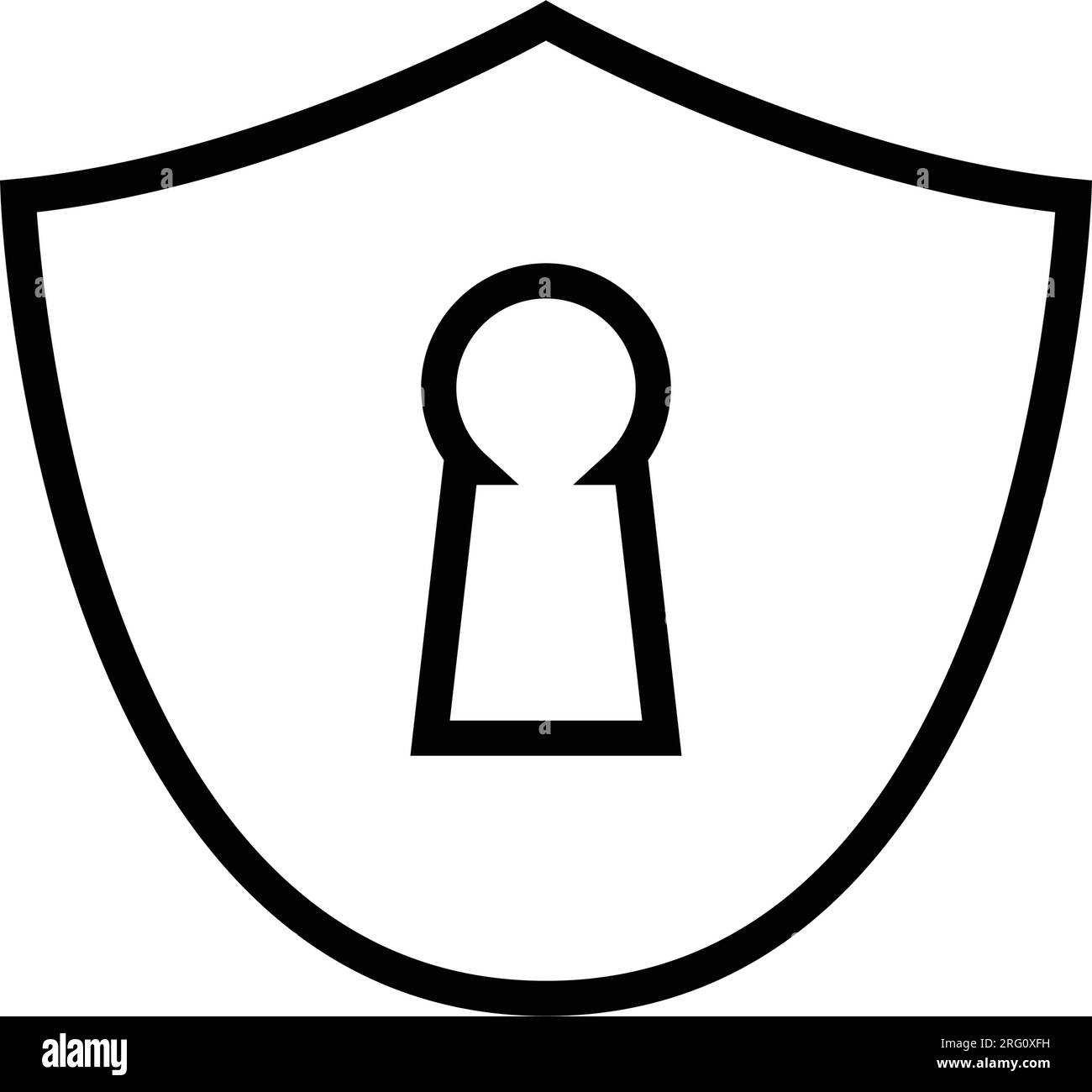 Padlock security icon line design template vector isolated Stock Vector ...