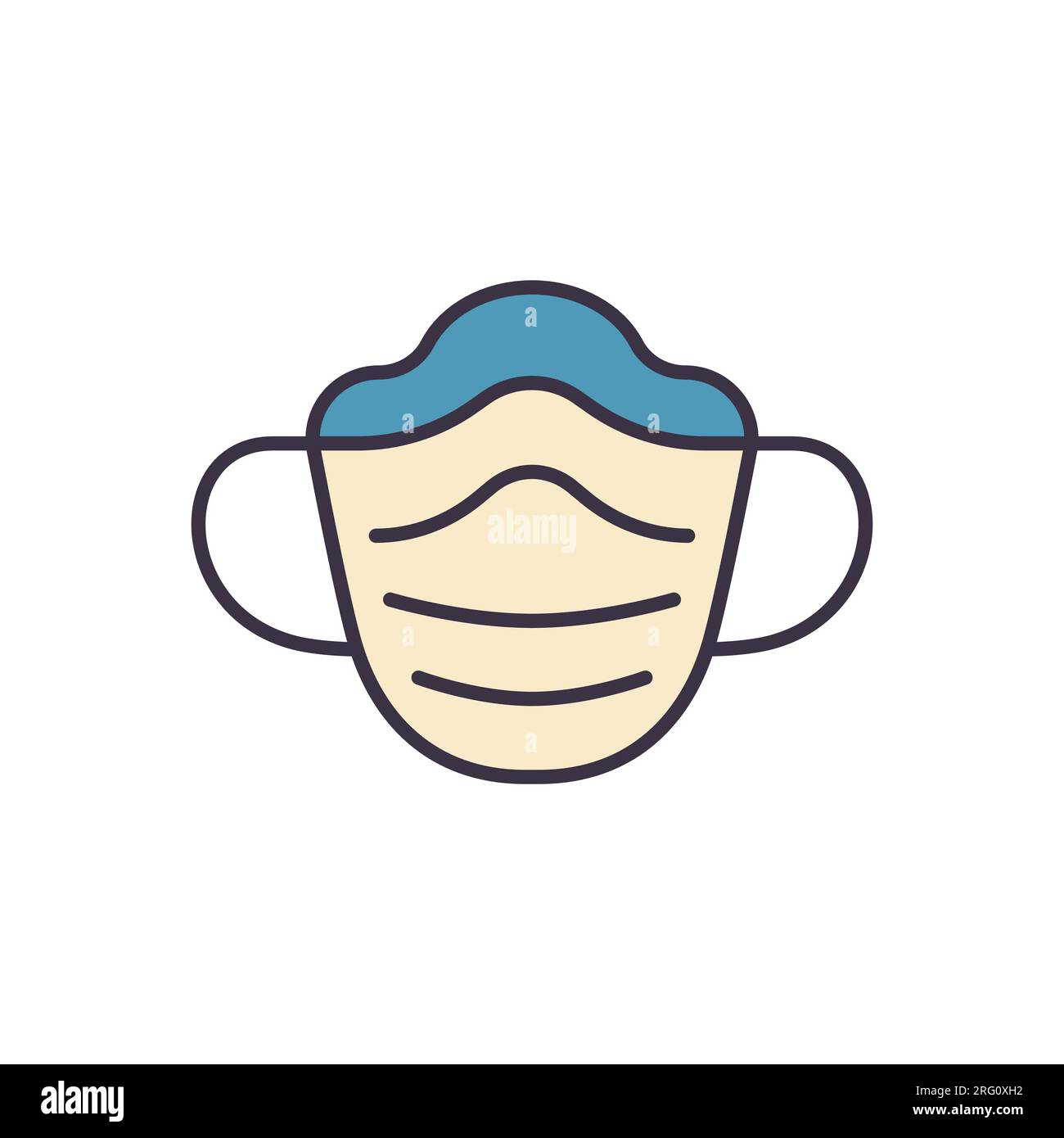 Medical mask related vector icon. Medical mask sign. Isolated on white ...