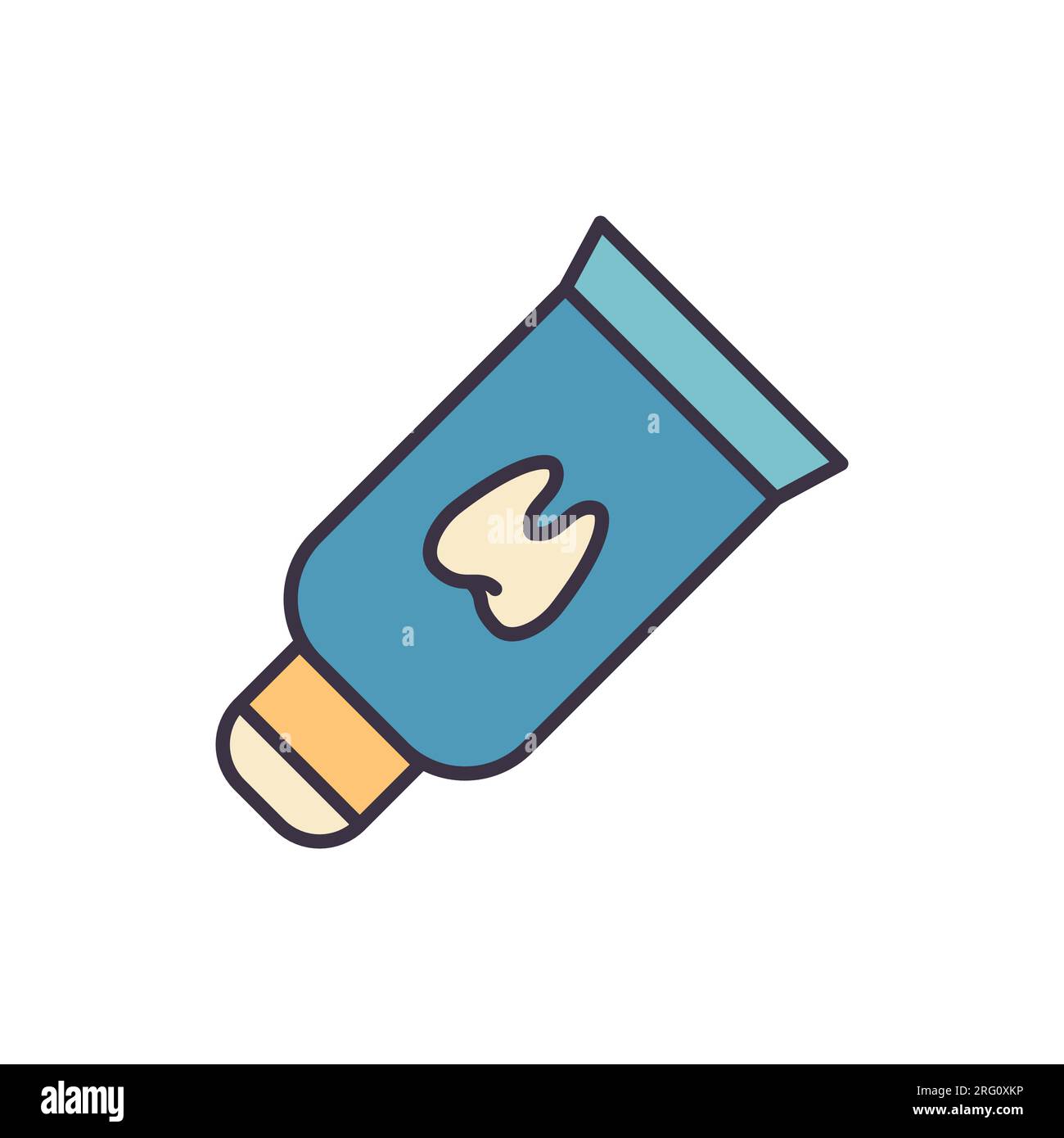 Tooth Paste Tube Related Vector Icon. Toothpaste Tube sign. Isolated on ...