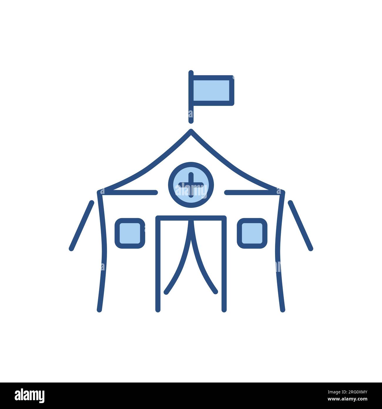Medical tent related vector icon. Medical tent sign. Isolated on white ...