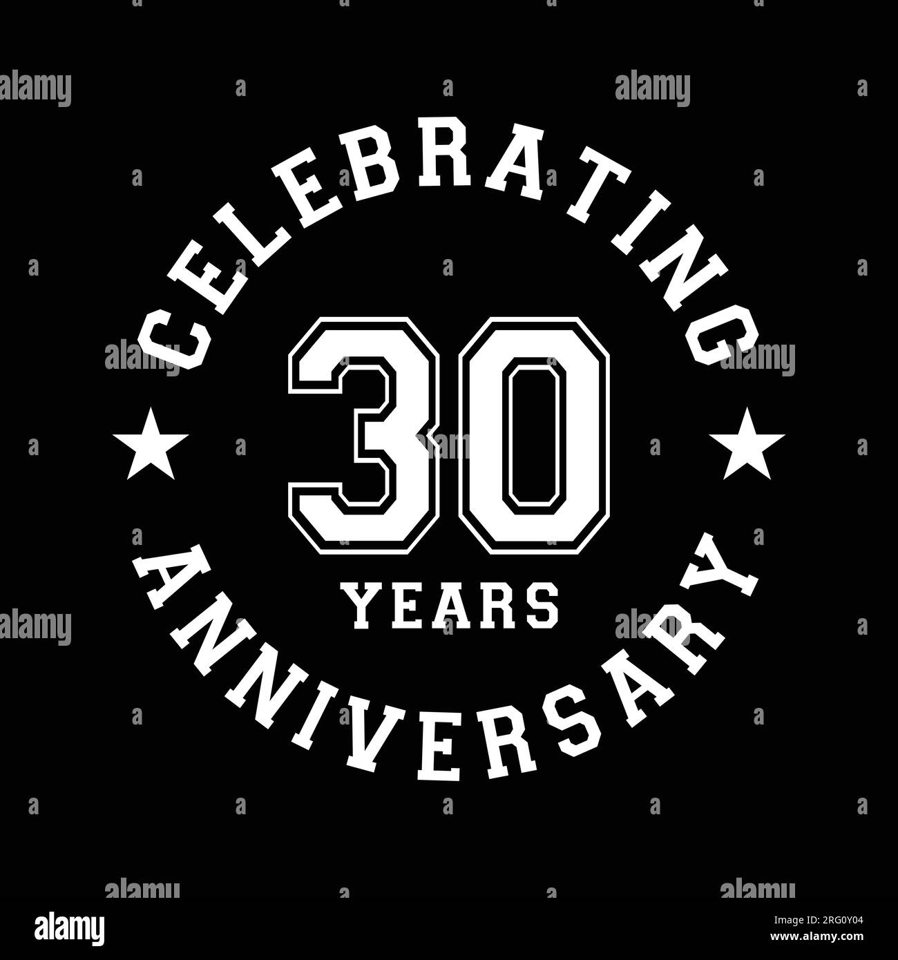 30 years anniversary celebration design template. 30th vector and illustration Stock Vector ...