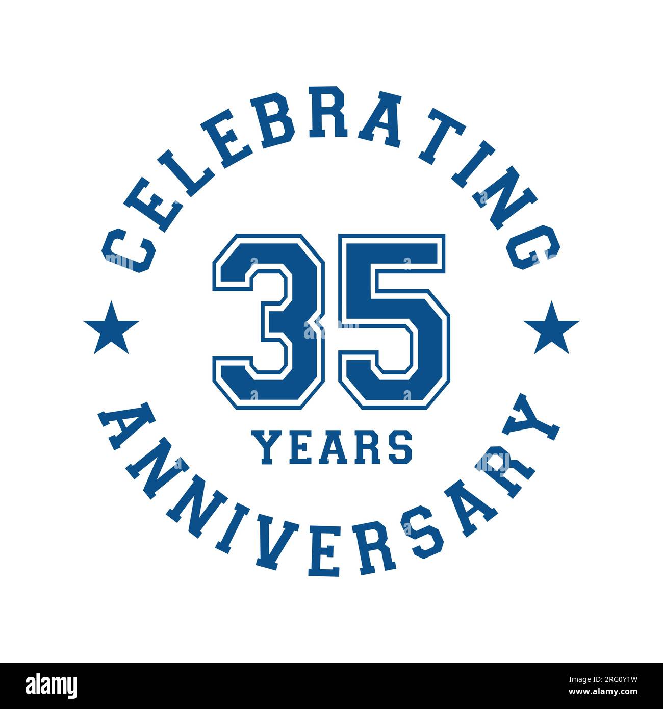 35 years anniversary celebration design template. 35th vector and ...