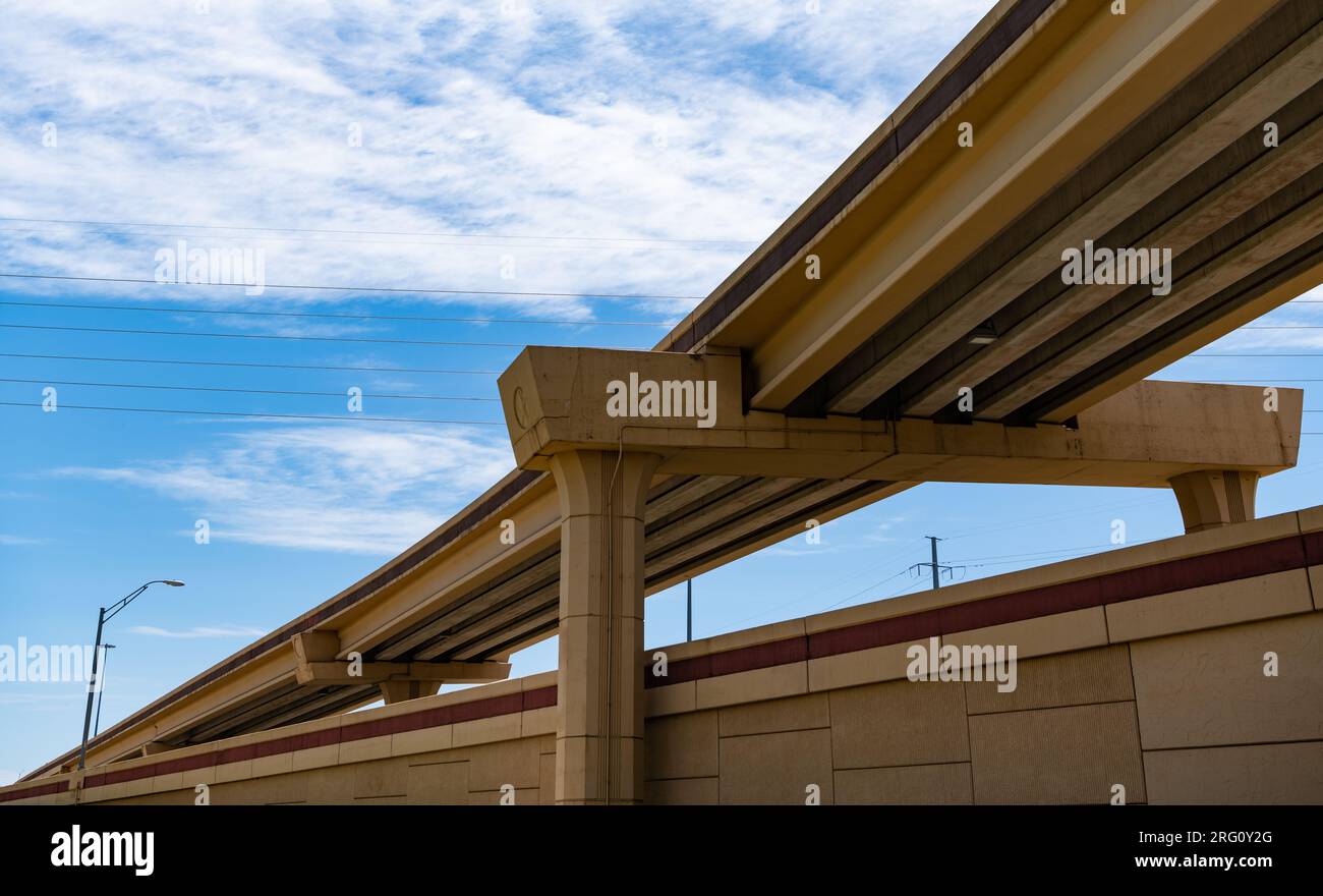 structural overpass in perspective. overpass structure of bridge ...