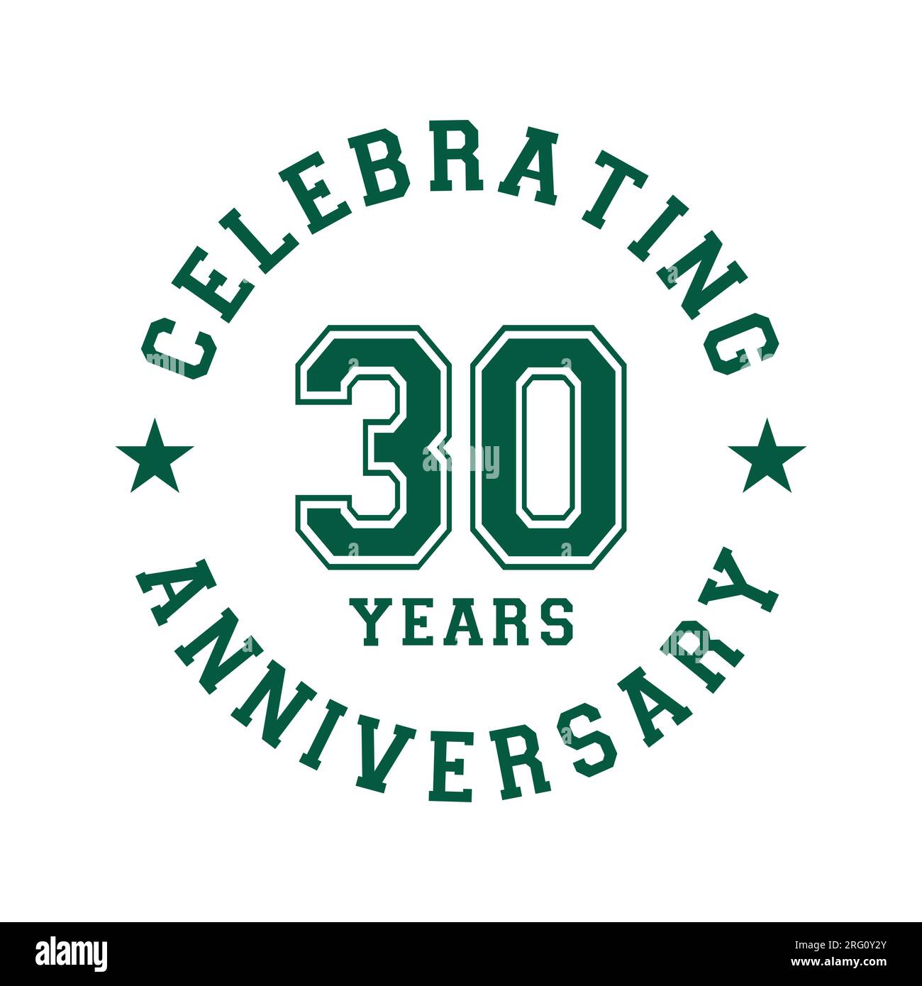 30 years anniversary celebration design template. 30th vector and ...