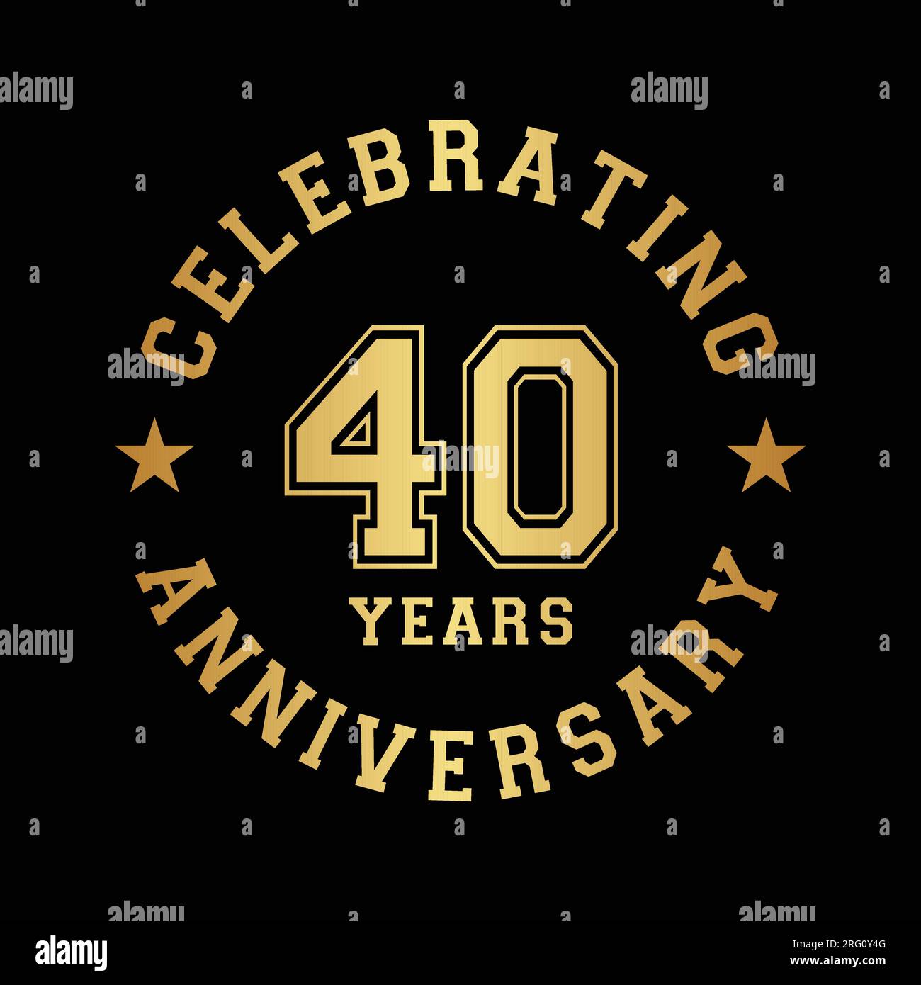40 years anniversary celebration design template. 40th vector and ...