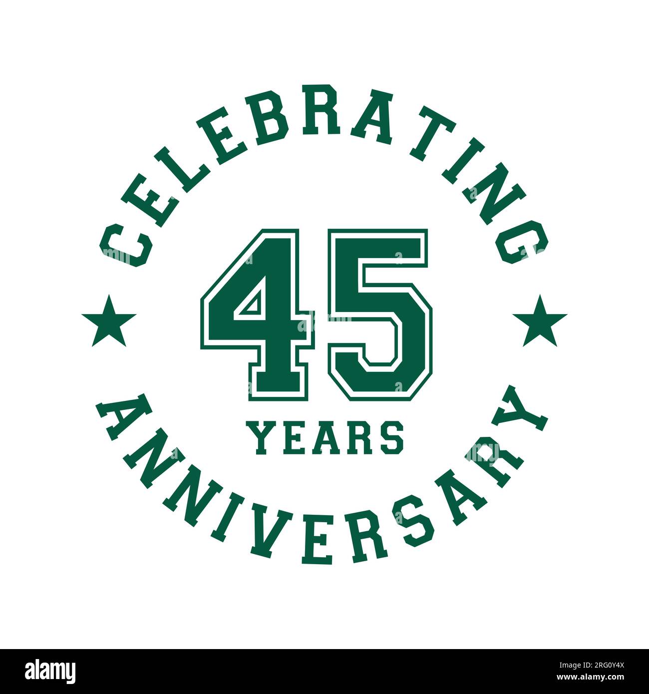 45 years anniversary celebration design template. 45th vector and ...