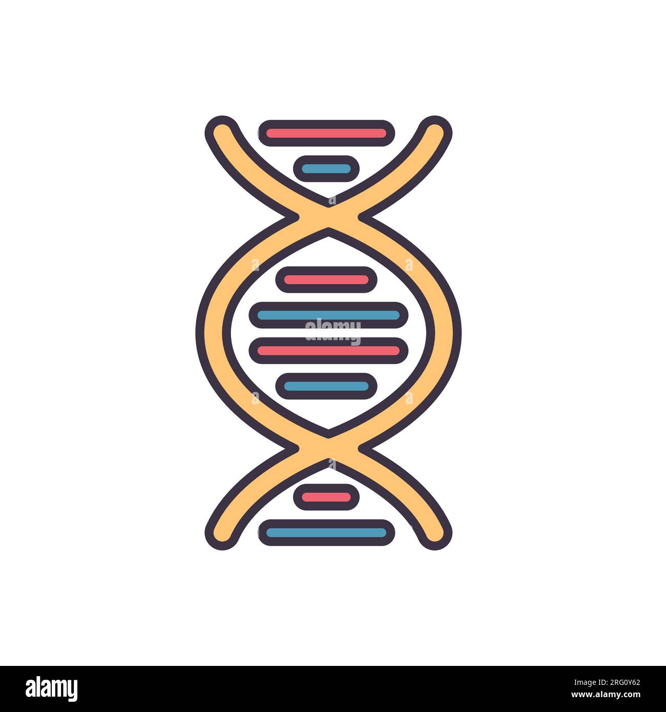 Dna research color linear Stock Vector Images - Alamy