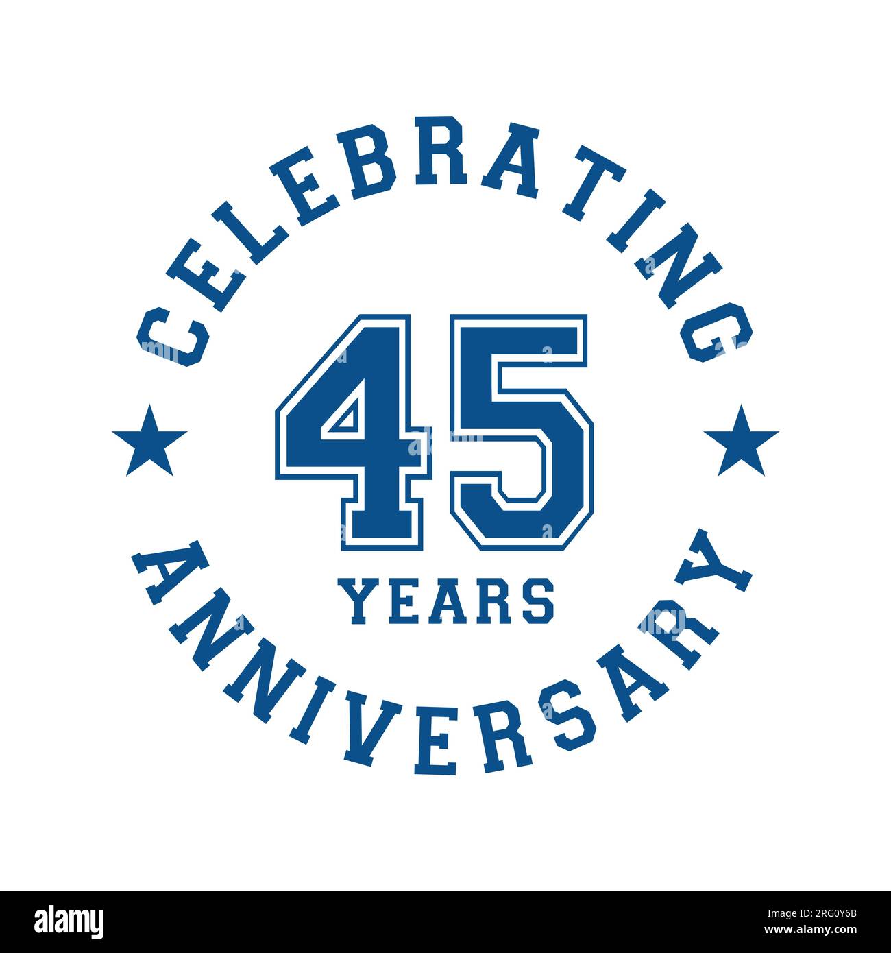 45 years anniversary celebration design template. 45th vector and ...