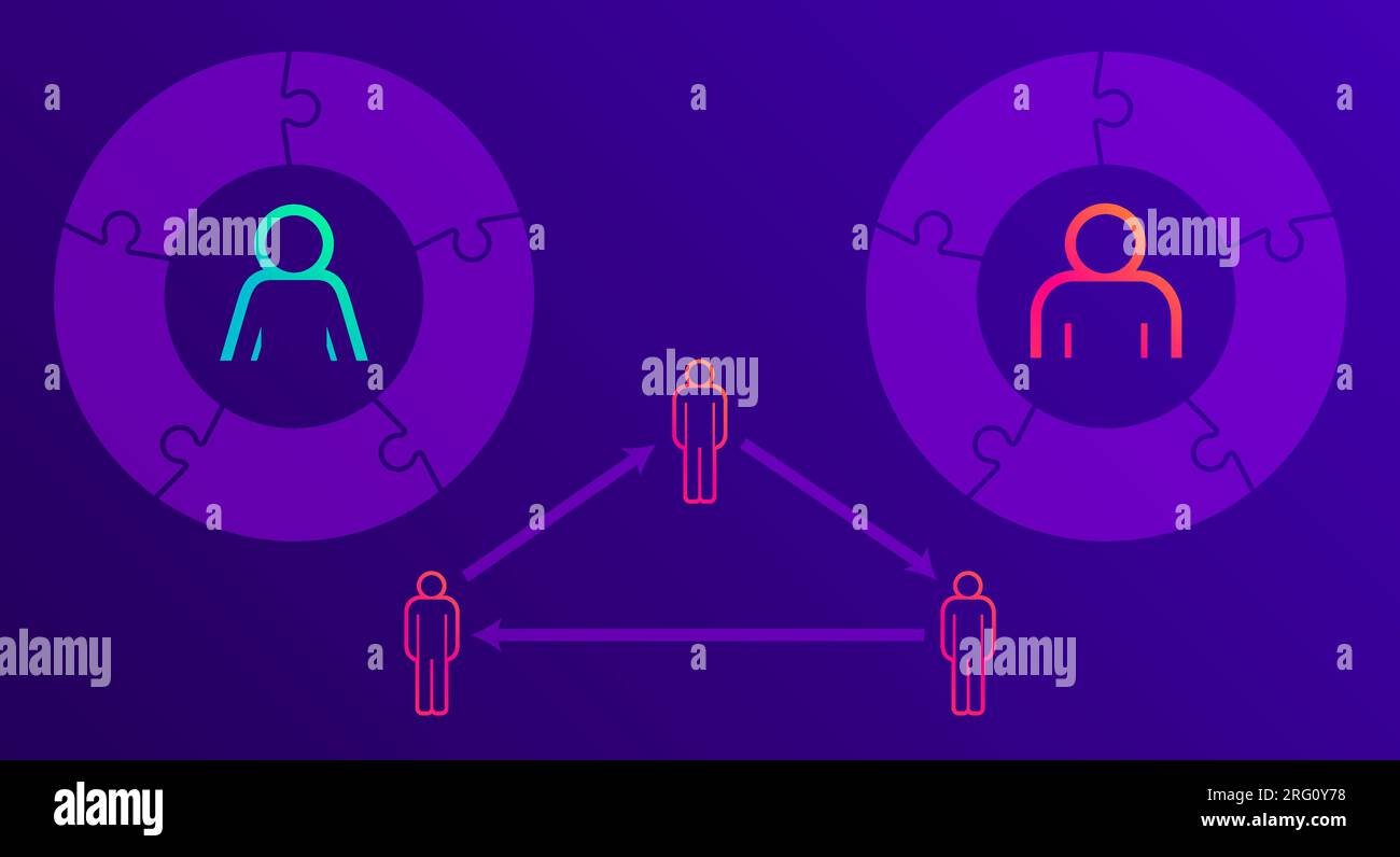 Puzzle pie diagrams. Modern people infographics. Flat vector ...