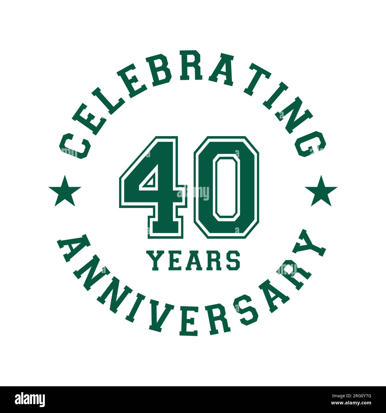 40 years anniversary celebration design template. 40th vector and ...