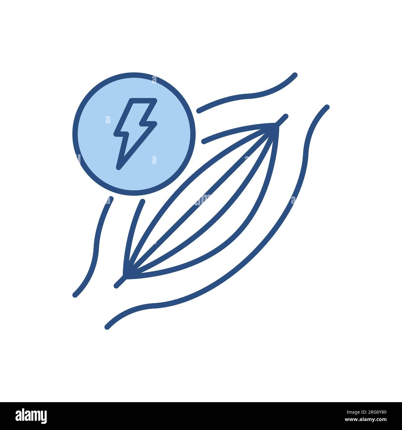 Muscle pain related vector icon. Muscle with lightning. Muscle pain ...