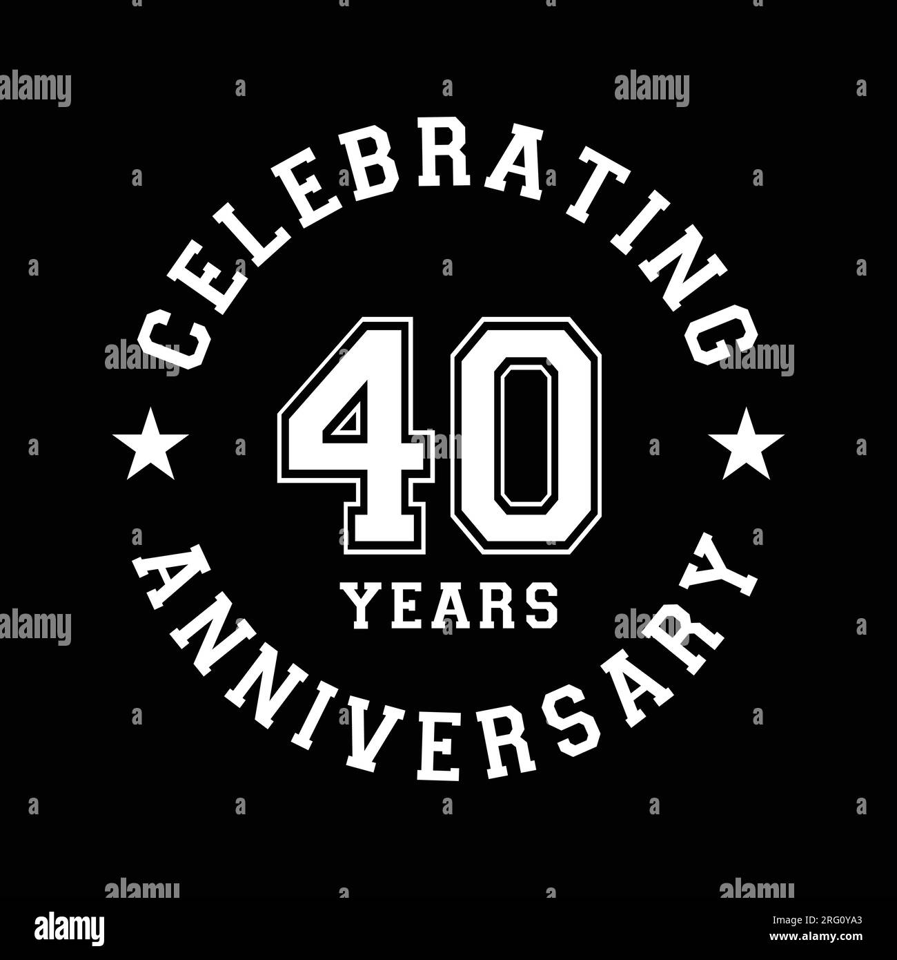 40 years anniversary celebration design template. 40th vector and ...